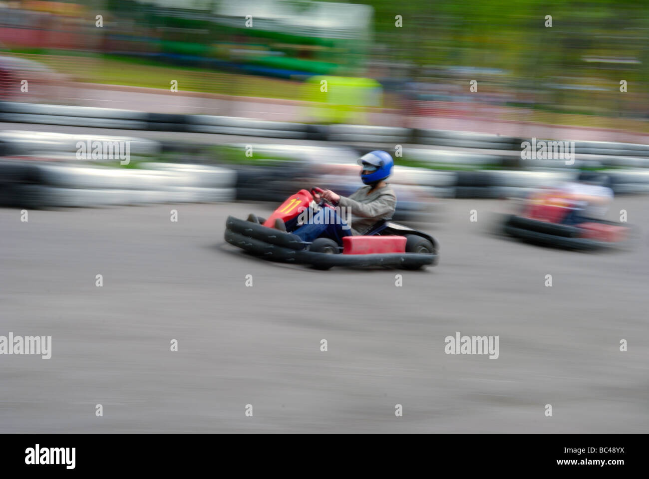 Karting race scene Stock Photo - Alamy