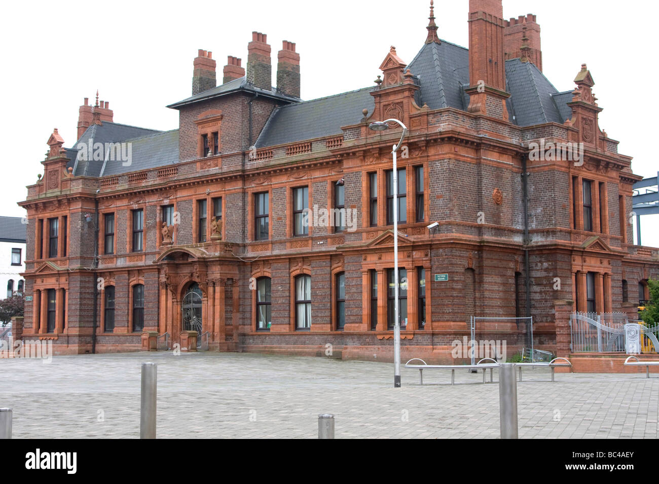 town hall Widnes industrial town borough of Halton Cheshire England ...