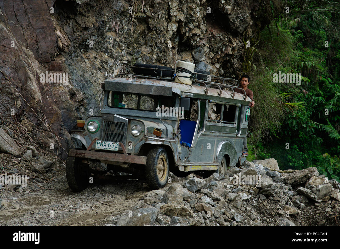 Jeepney travelling to Banaue, near Batad, Ifugao, North Luzon ...