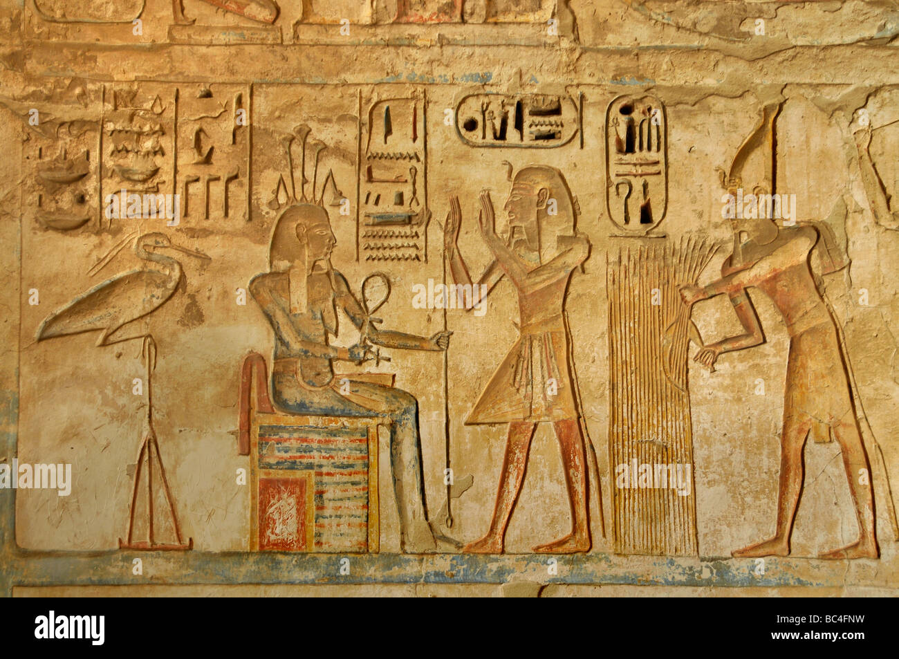 Medinet Habu Mortuary Temple of Ramesses Ramses III on the West Bank of Luxor in Egypt Stock ...