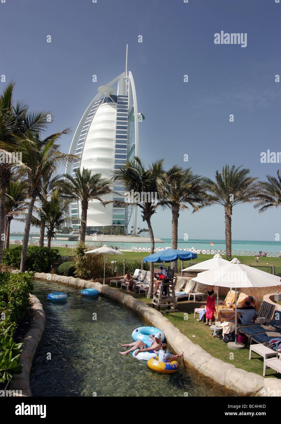 People enjoying the water ring rides in Wild Water Wadi water park ...