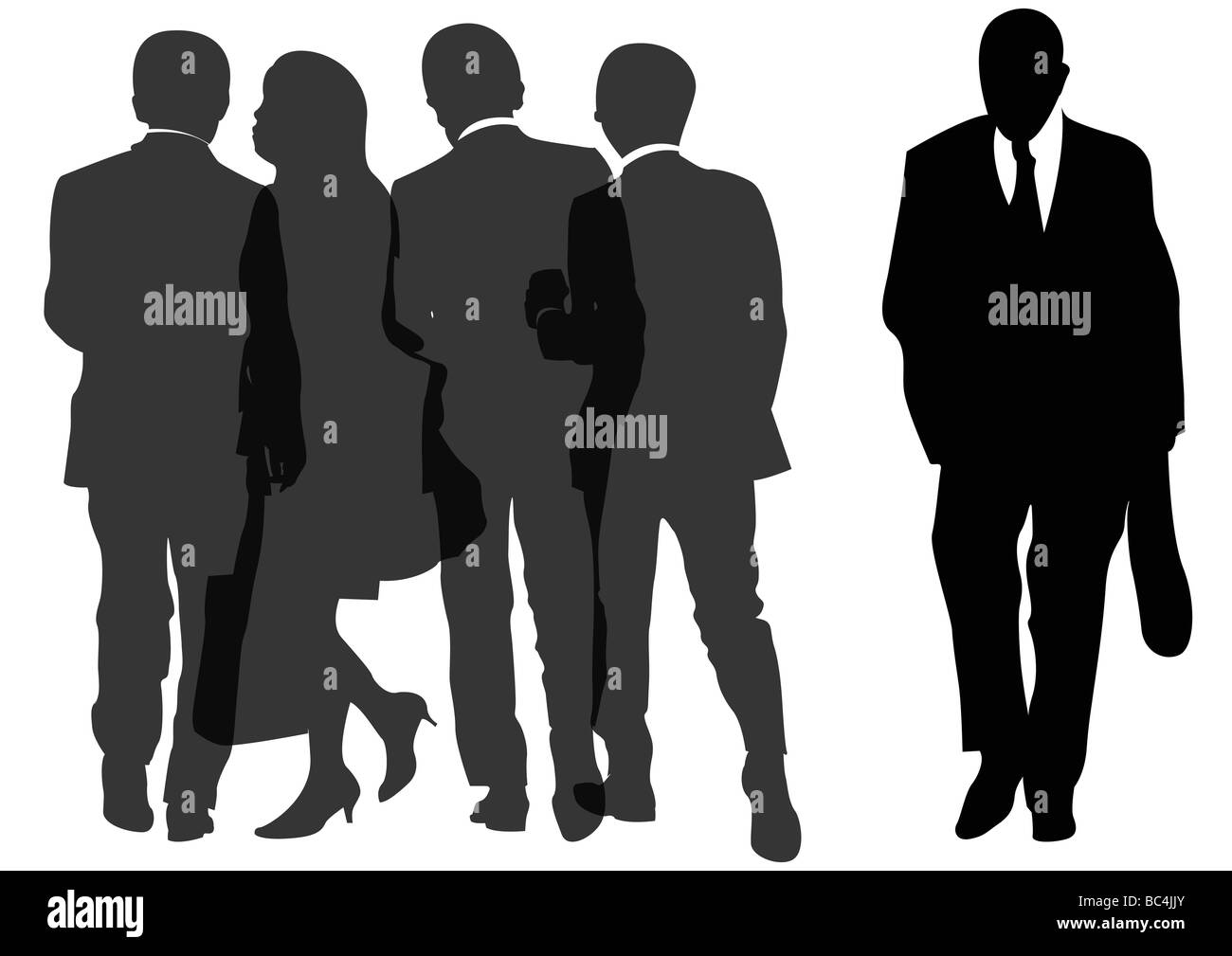Group of transparent businessmen and businesswoman Stock Photo - Alamy