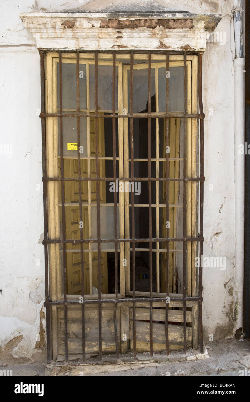 Barred french doors in Grazalema, Parque Natural Sierra de Grazalema ...