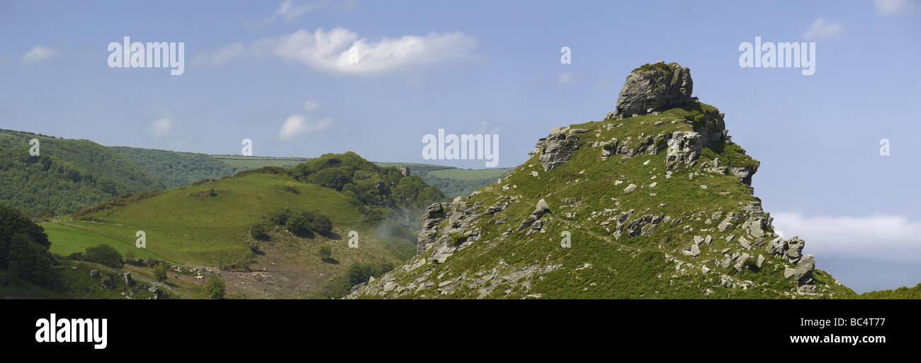 the valley of the rocks lynton in devon Stock Photo - Alamy