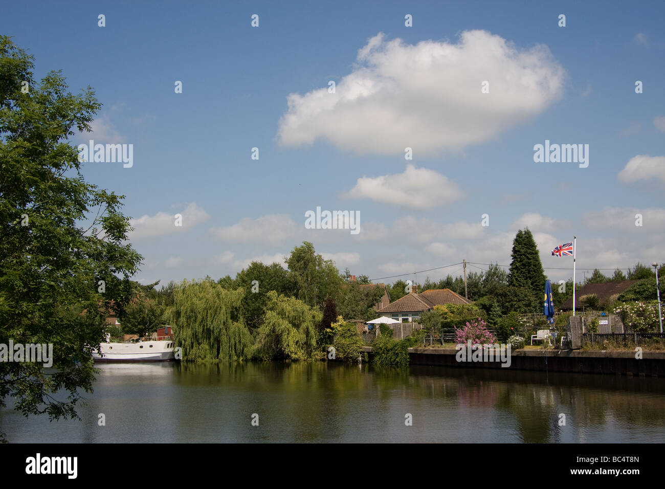 modern new leisure pleasure boat craft river Yalding river Medway Kent ...
