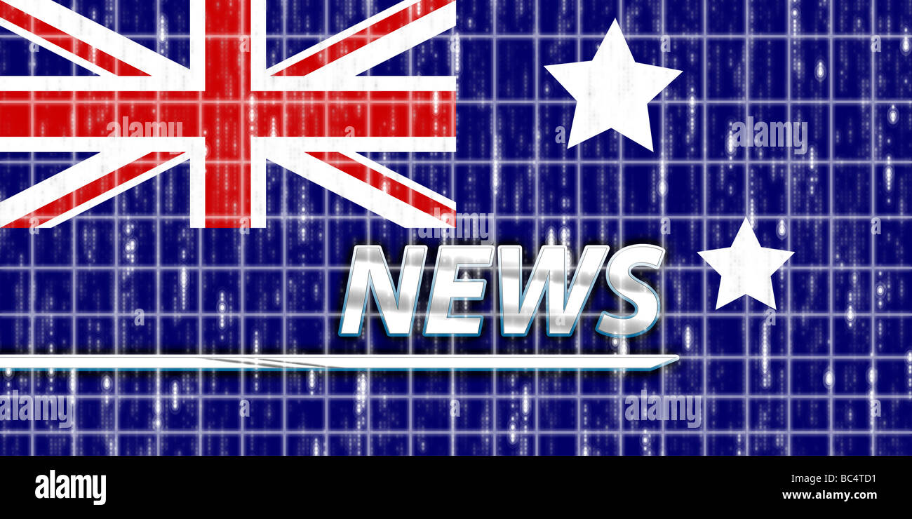 News information splash Flag of Australia national country symbol ...
