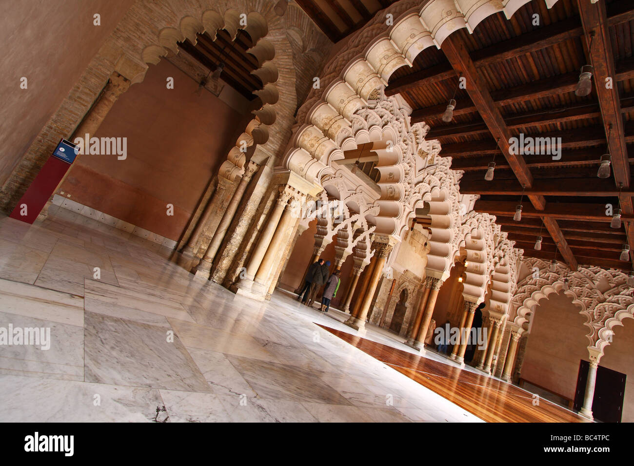 Mudejar Architecture. Interior of the Palacio Aljaferia. Zaragoza Spain ...