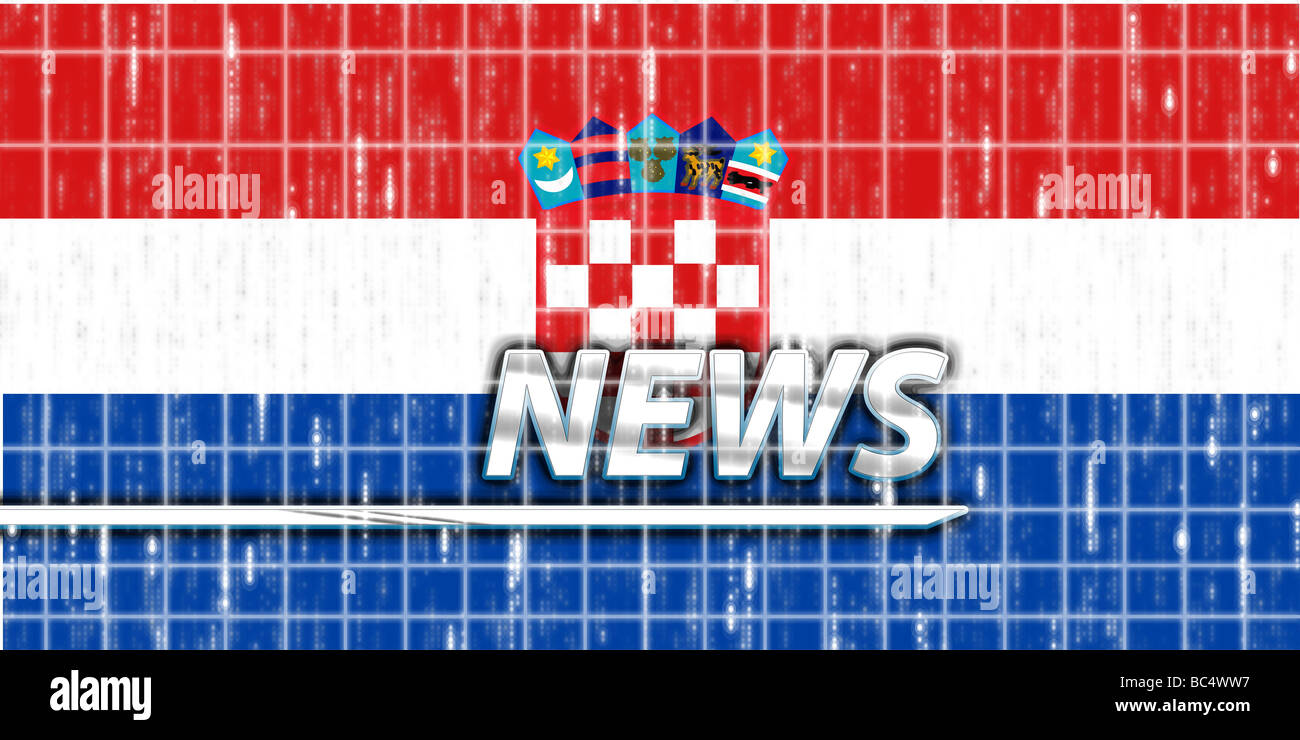 News information splash Flag of Croatia national country symbol ...
