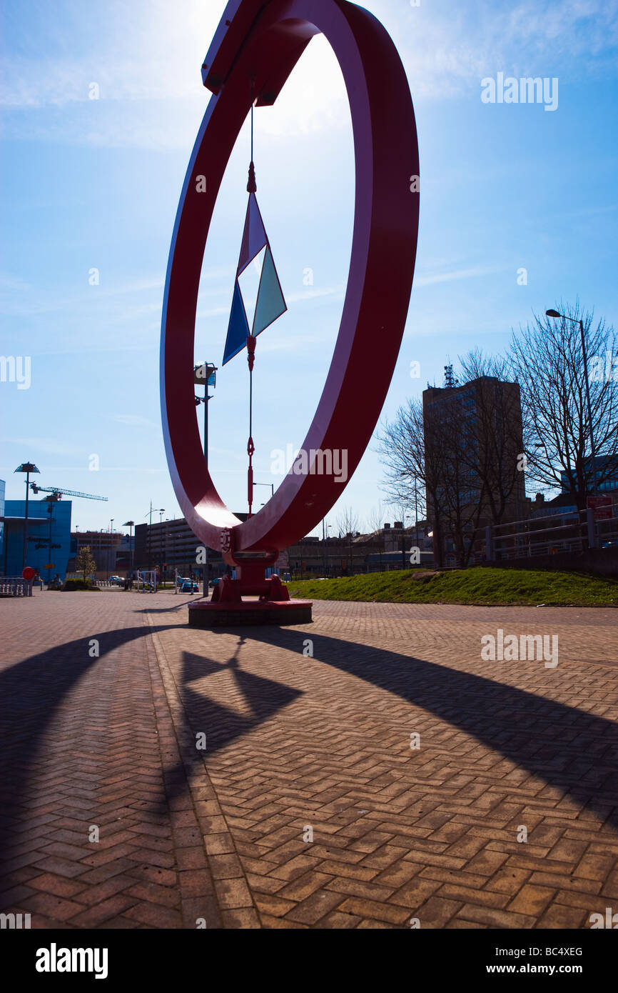 The Steel Wave Sculpture Newport Gwent Wales Stock Photo - Alamy