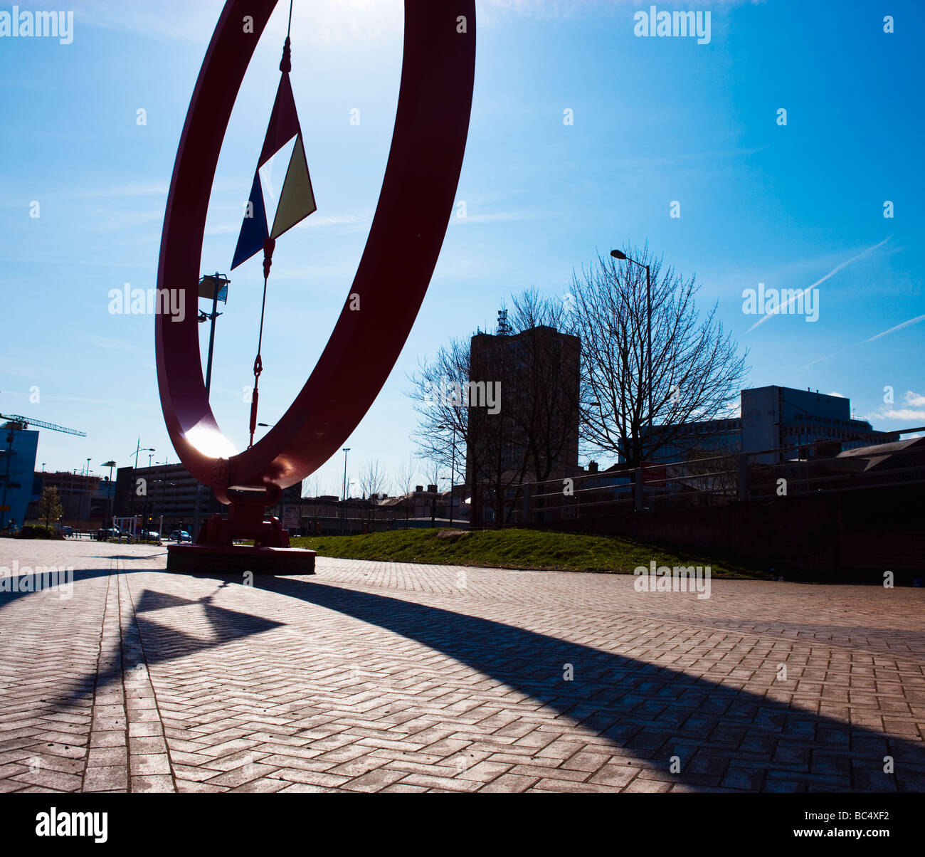 The Steel Wave Sculpture Newport Gwent Wales Stock Photo - Alamy