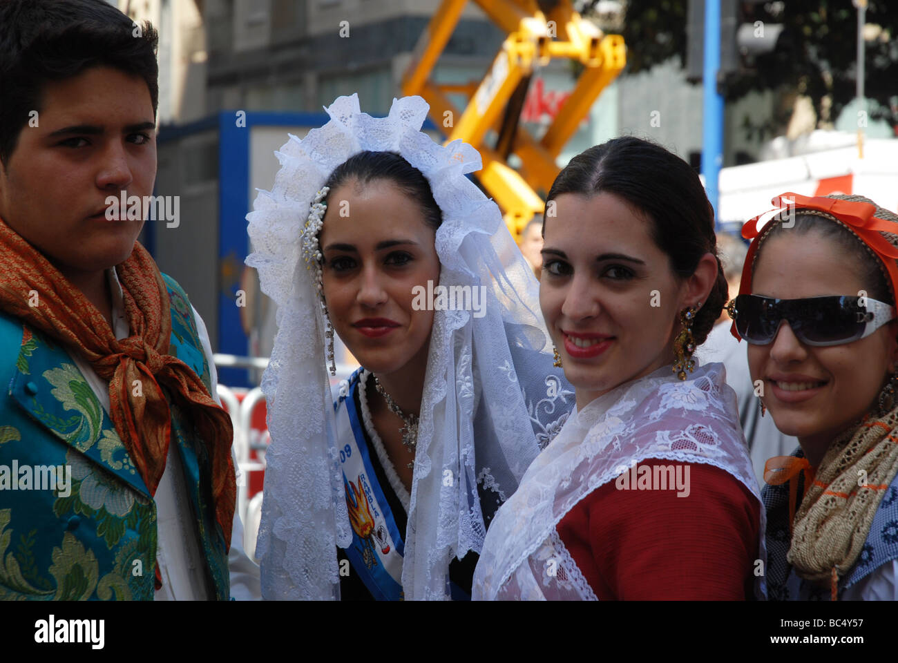 street procession during San Juan Fiesta, Alicante, Comunidad ...
