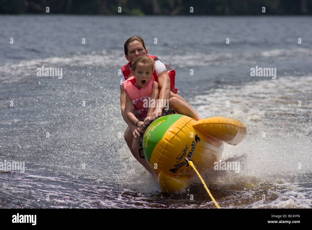 falling off the tube in St. Johns River in Florida Stock Photo - Alamy