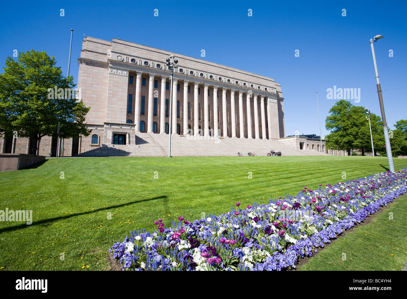 The Finnish Parliament House building in Helsinki Finland Stock Photo ...
