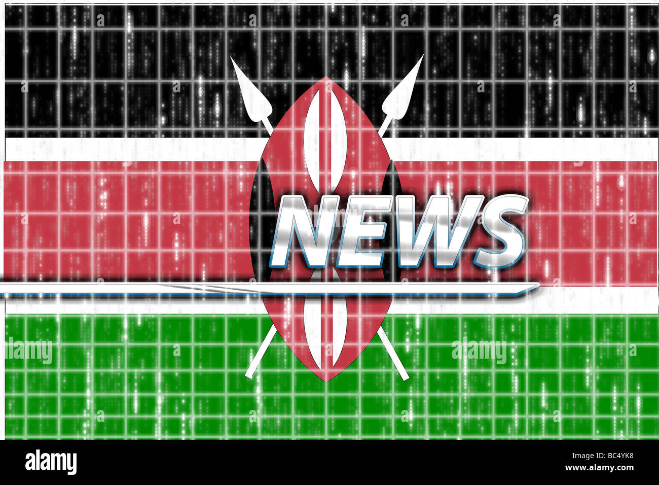 News information splash Flag of Kenya national country symbol ...