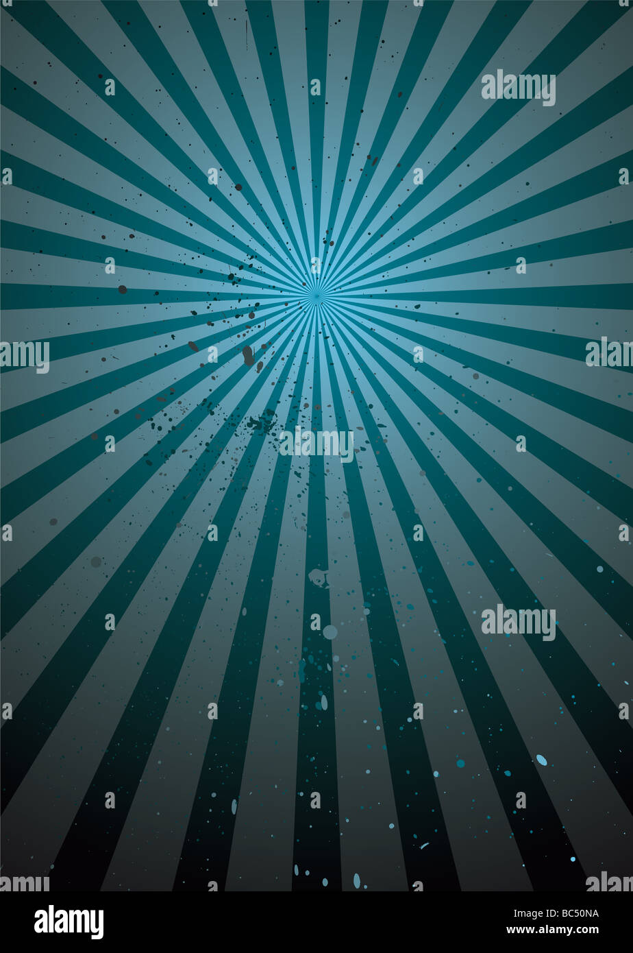 Abstract radiating shades of blue background with grunge effect Stock ...