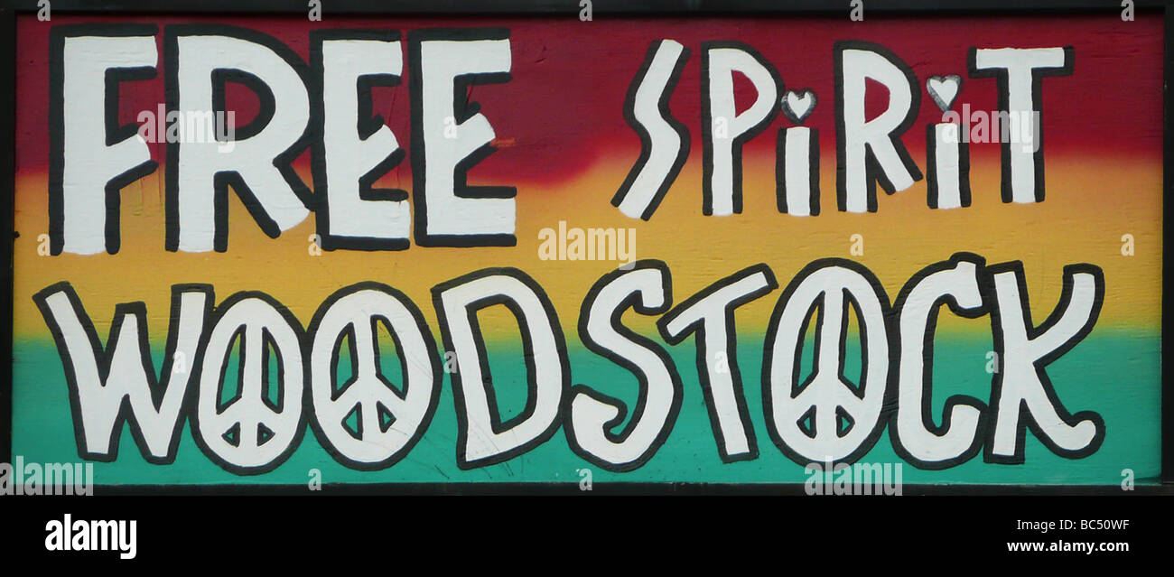 Sign in Woodstock Stock Photo - Alamy