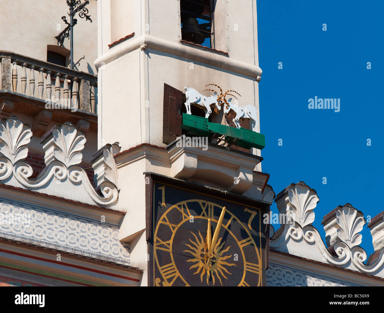 The goats-symbol of Poznan Stock Photo - Alamy
