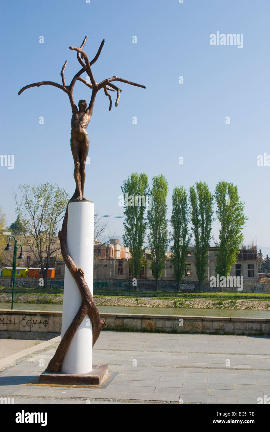 Sculpture at Plostad Makedonija square in Skopje Macedonia Europe Stock ...