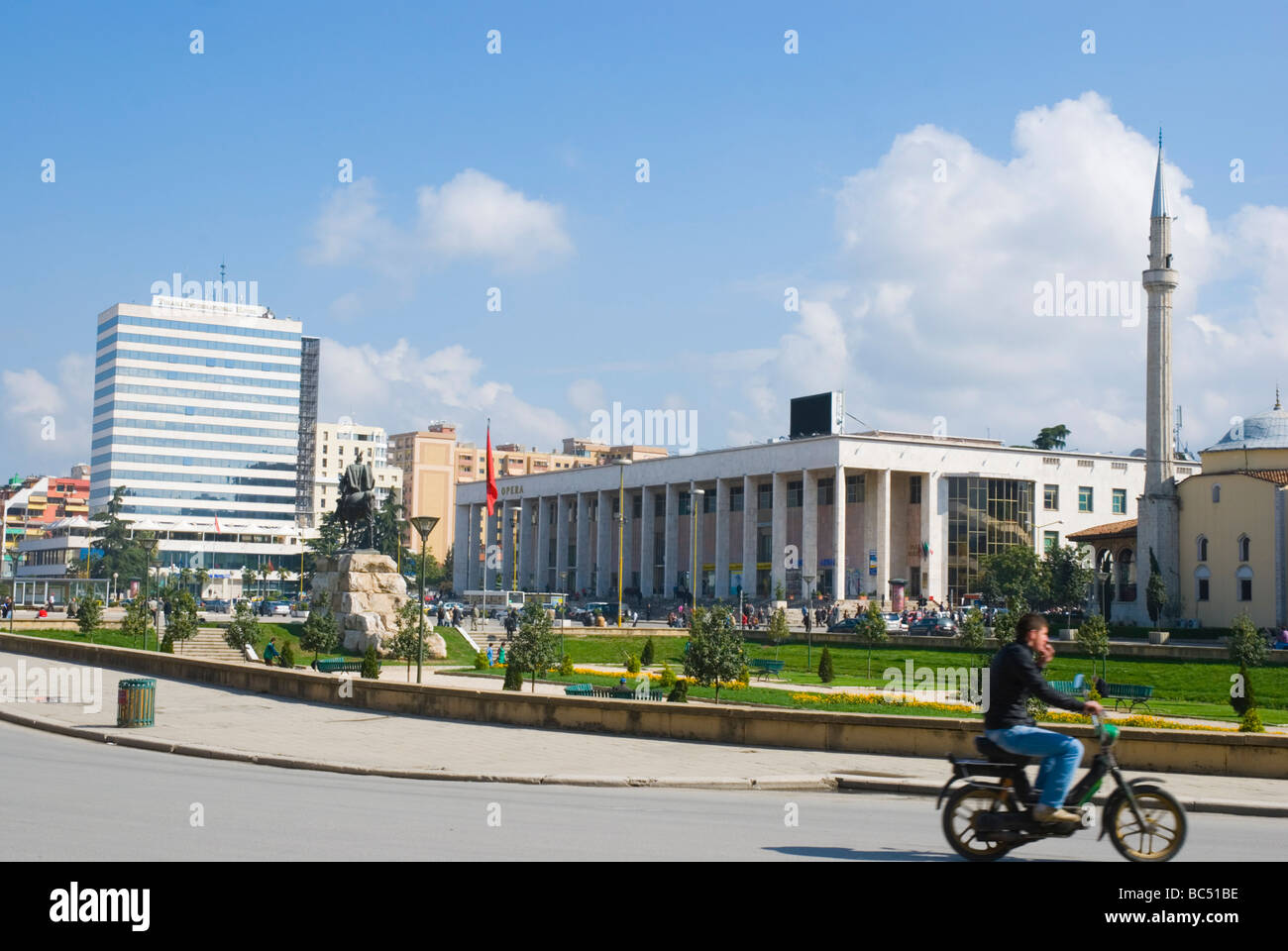 Sheski Skenderbej square in Tirana Albania Europe Stock Photo - Alamy