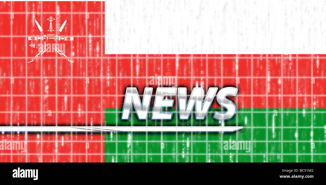 News information splash Flag of Oman national country symbol ...