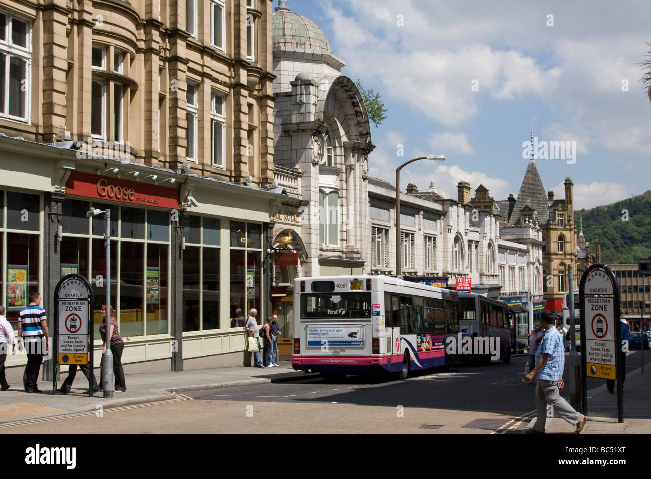 Halifax large market town centre Metropolitan Borough of Calderdale ...