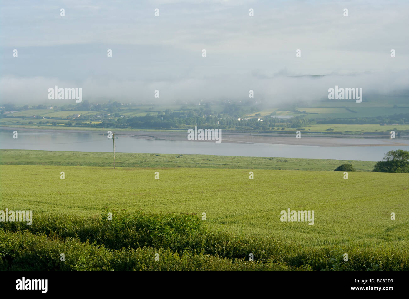 A View Across The River Taw Shrouded In Early Morning Mist From ...