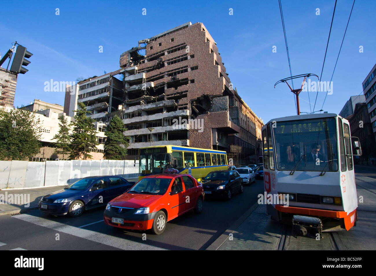 Derelict Buildings from 1999 NATO Bombing of Belgrade Serbia Stock ...
