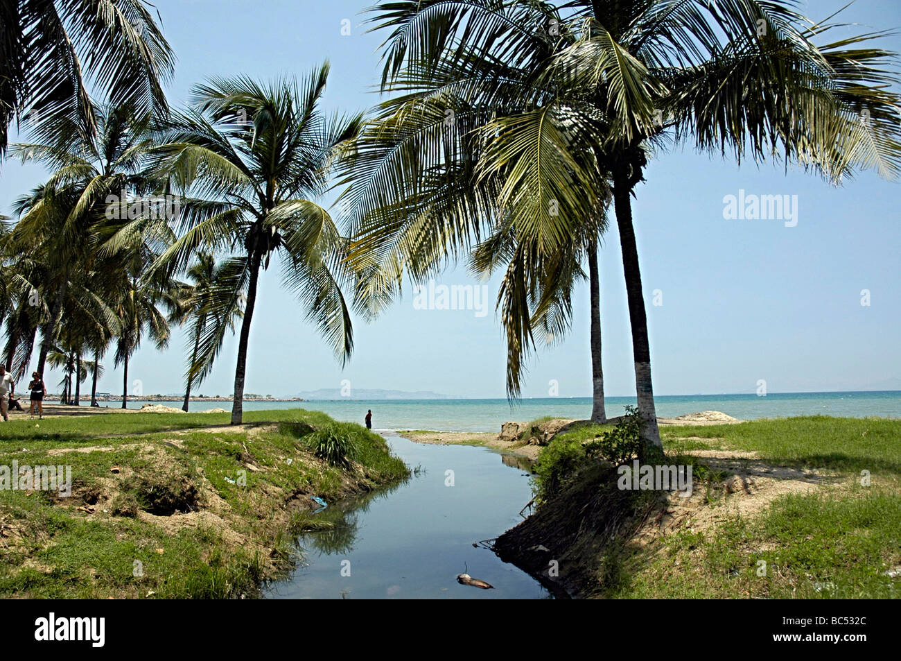 Water path to the beach Stock Photo - Alamy