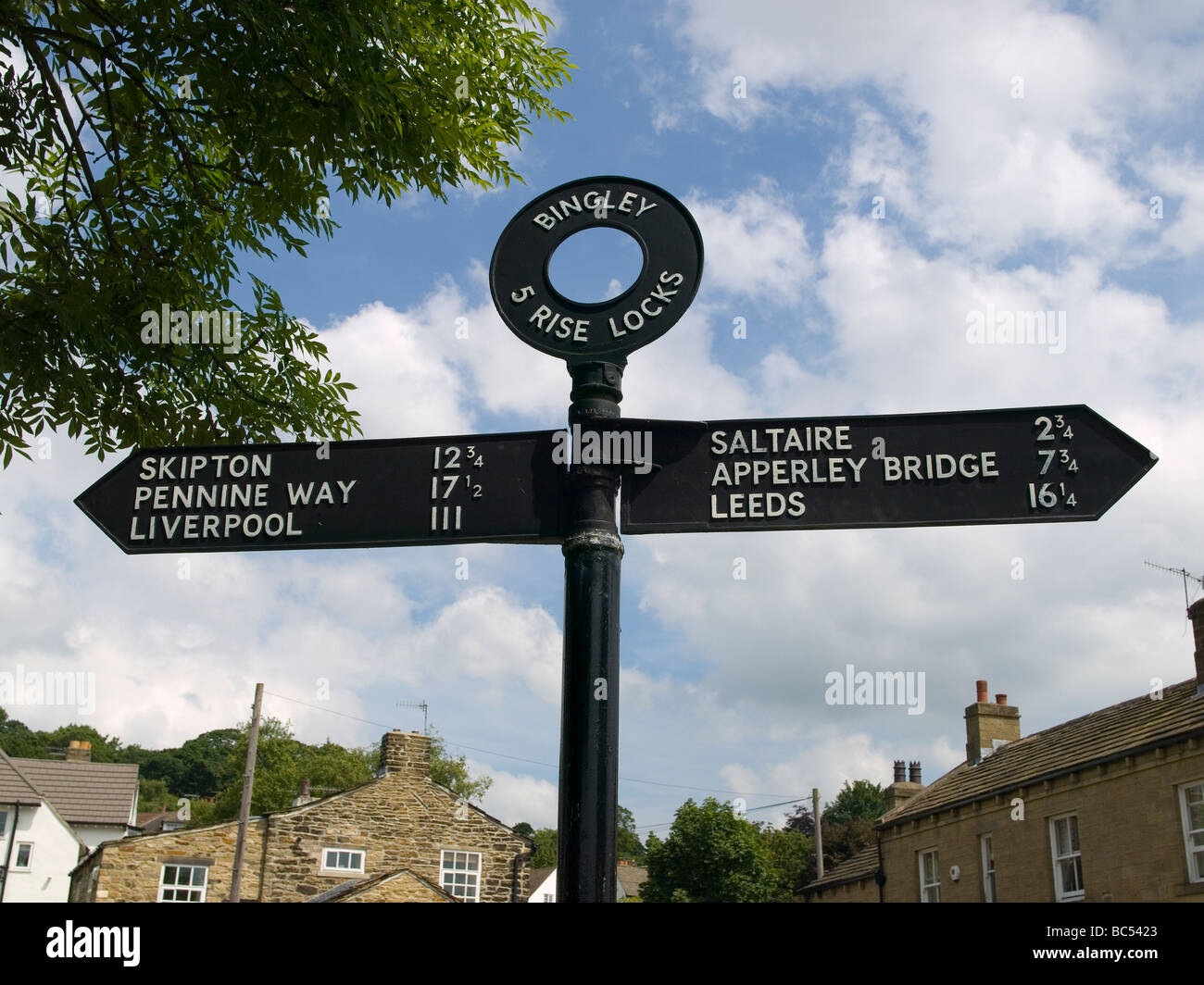 Signpost on leeds liverpool canal hi-res stock photography and images ...