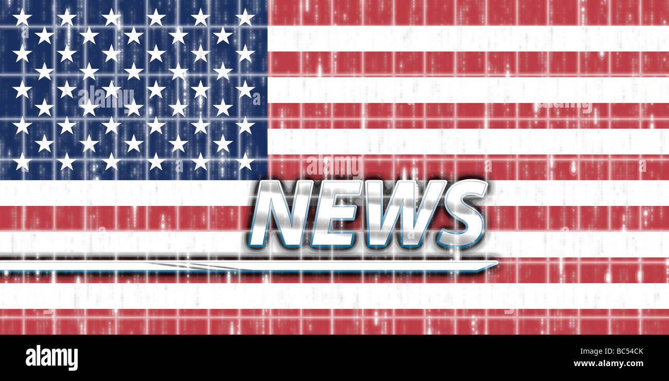 News information splash Flag of United States of America national ...