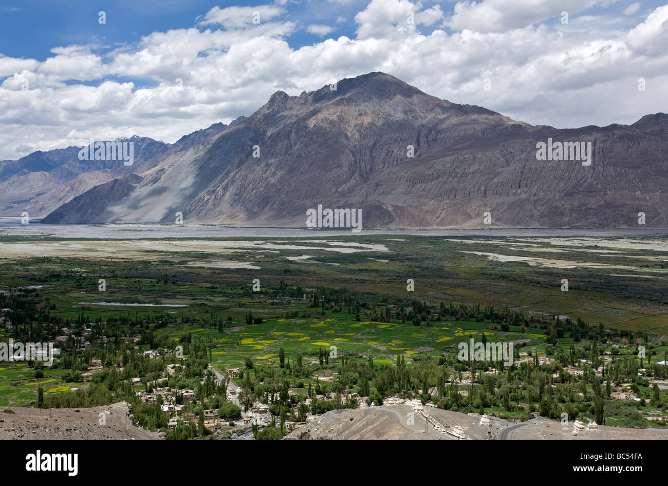Diskit village. Nubra Valley. Ladakh. India Stock Photo - Alamy Diskit village. Nubra Valley. Ladakh. India Stock Photo - Alamy