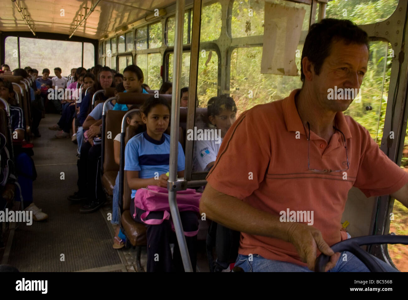 school bus at coutry side of Brazil Stock Photo - Alamy