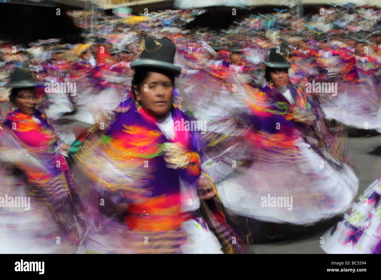 Aymara women dancing at the festival hi-res stock photography and images - Alamy