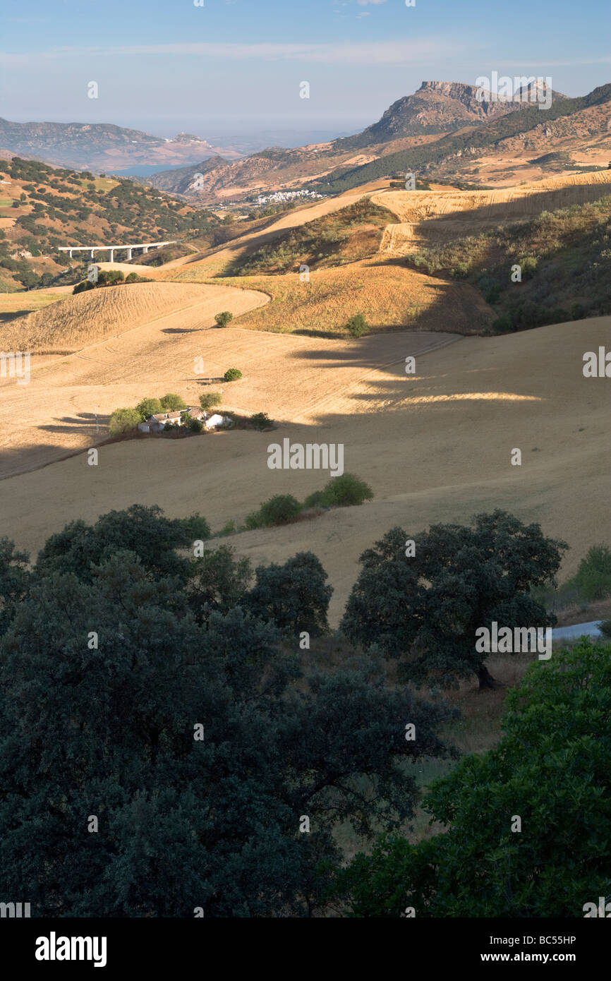 Montecorto, Lagarin & Zahara de la Sierra seen from Loma del Moro in ...