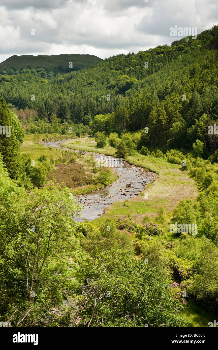 The River Ystwyth flowing through the Hafod Estate Pontrhydygroes ...