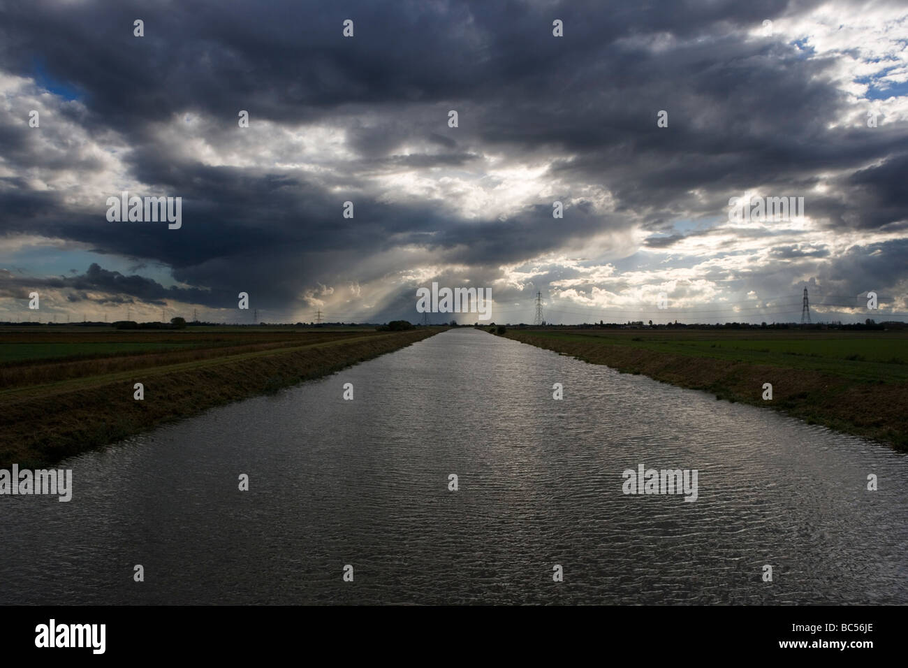 Middle Level The Fens Norfolk England Stock Photo - Alamy
