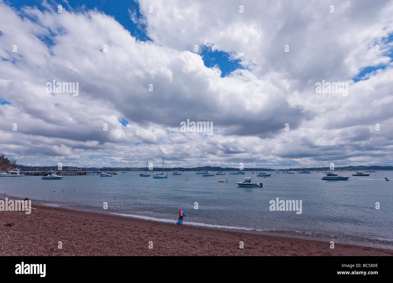 Beach of Russell and Bay of Islands - Panorama in Northland, North ...