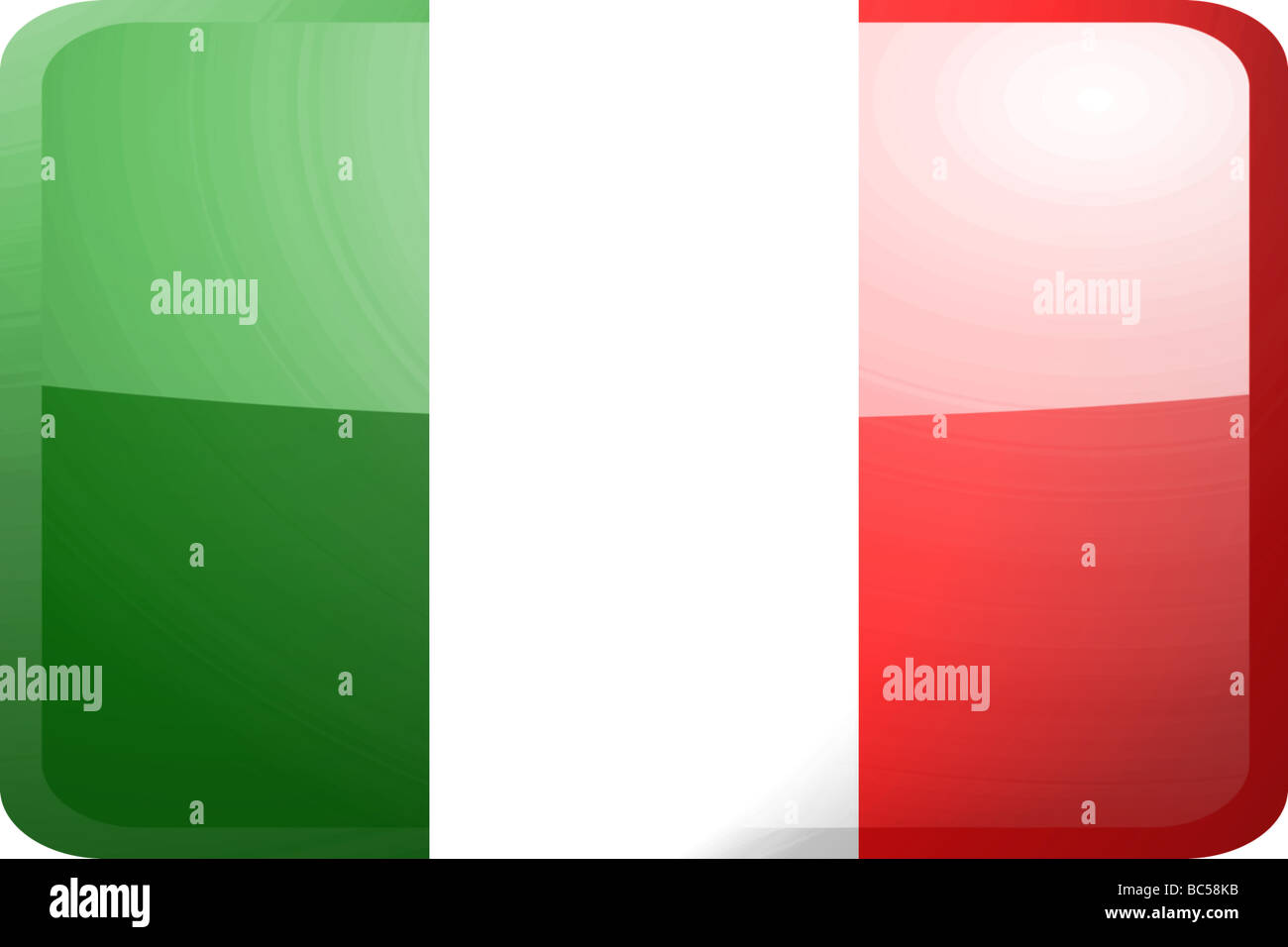 Flag of Italy national country symbol illustration glossy button icon ...