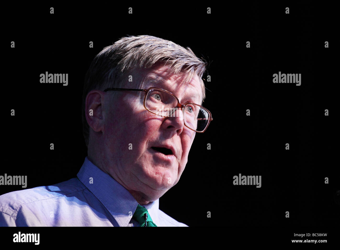 Alan Bennett famous author playwright and actor speaking at the Hay ...