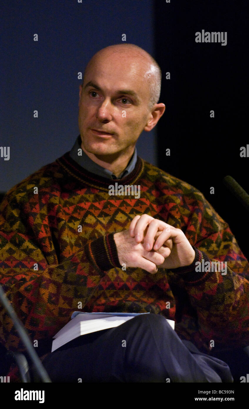 David Mackay British scientist in a climate change debate at Hay ...