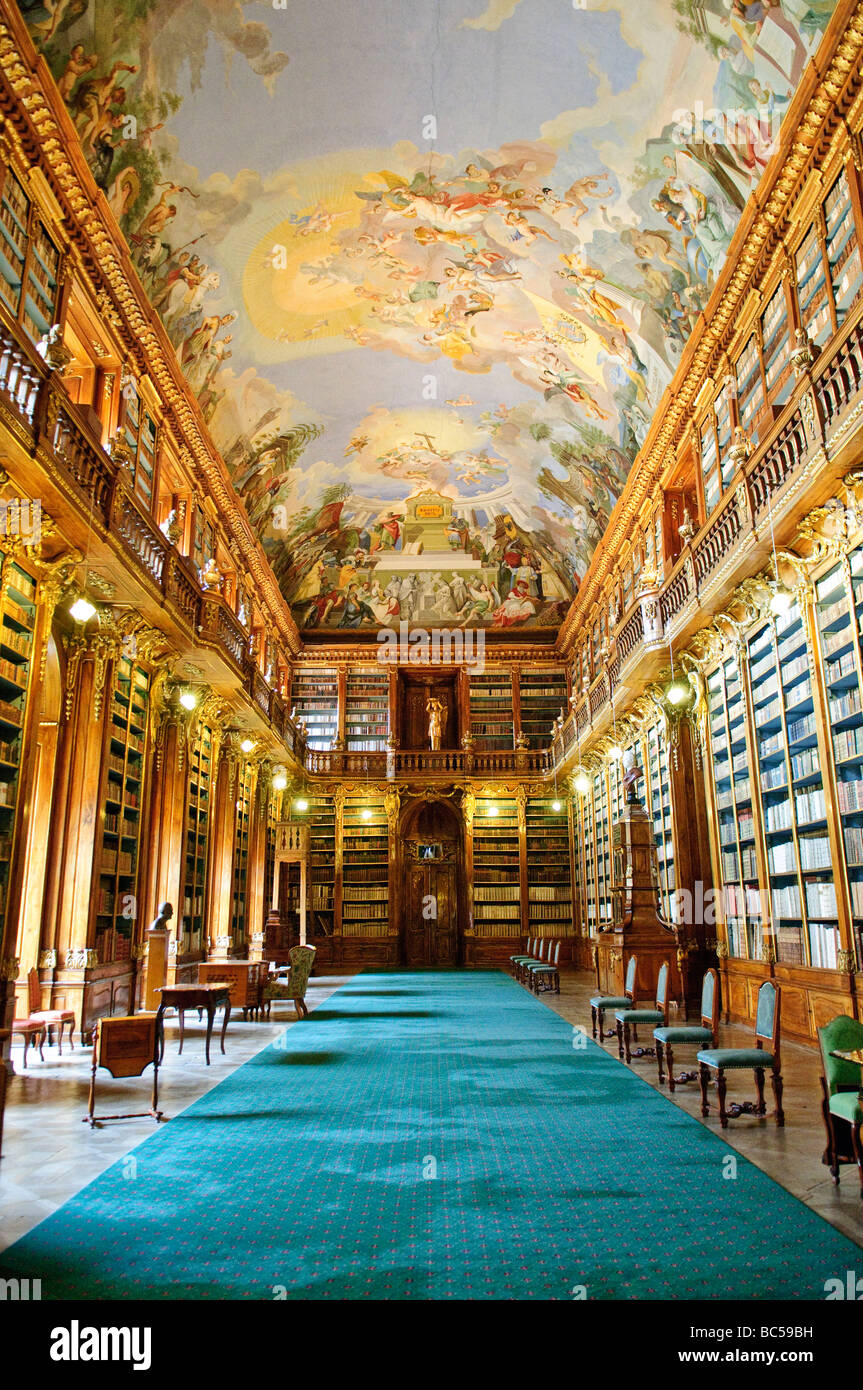 Strahov Monastery Library Philosophical Hall Interior Prague Czech ...