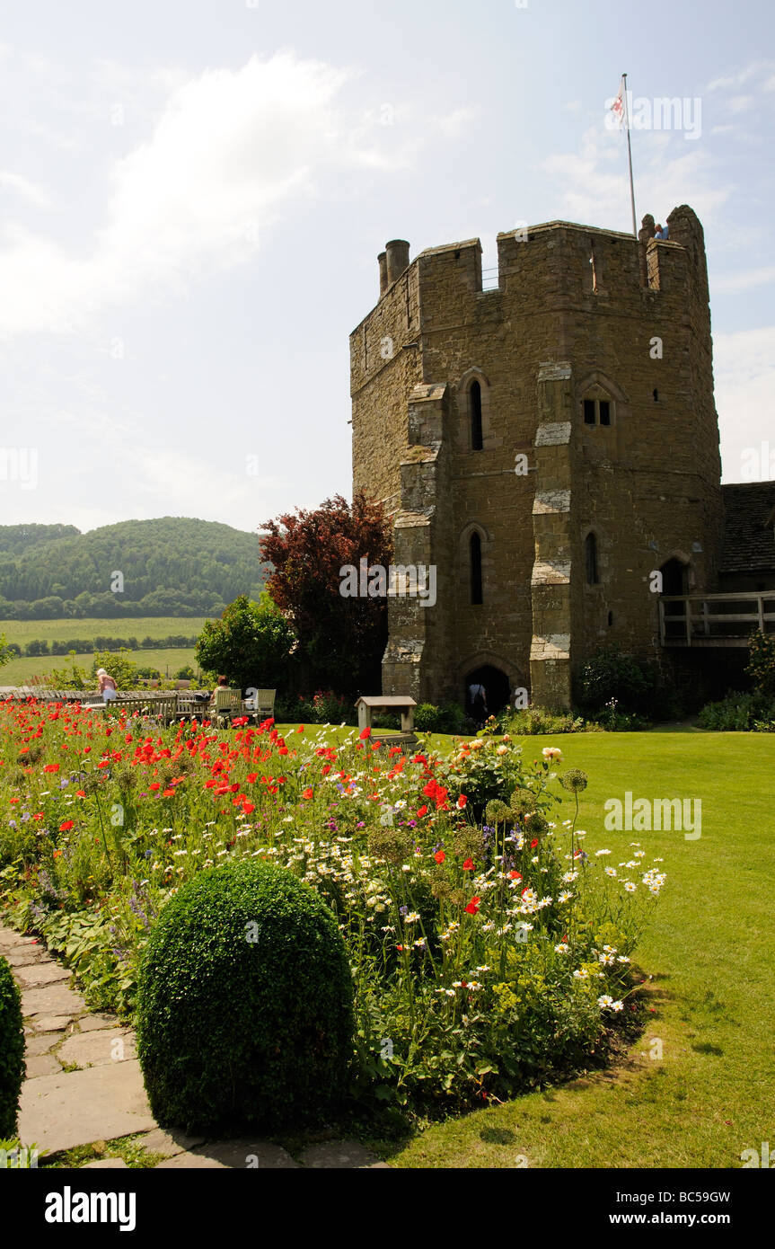 Stokesay Castle North Tower Shropshire England UK overlooking ...