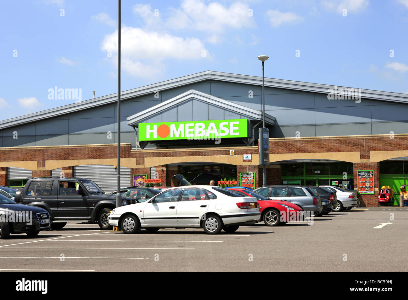 Homebase DIY Store and car park Stock Photo - Alamy