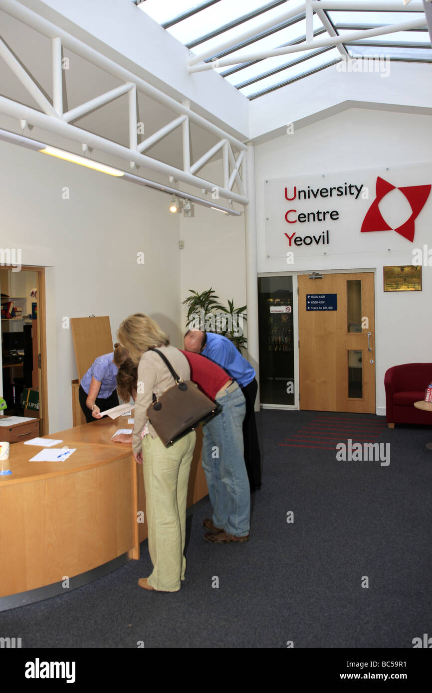 University centre Yeovil reception area Stock Photo - Alamy