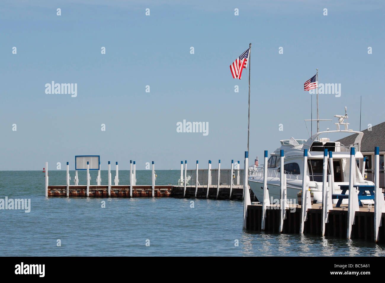 Island Put in Bay at Lake Erie in Ohio USA US Great Lakes with boat ...