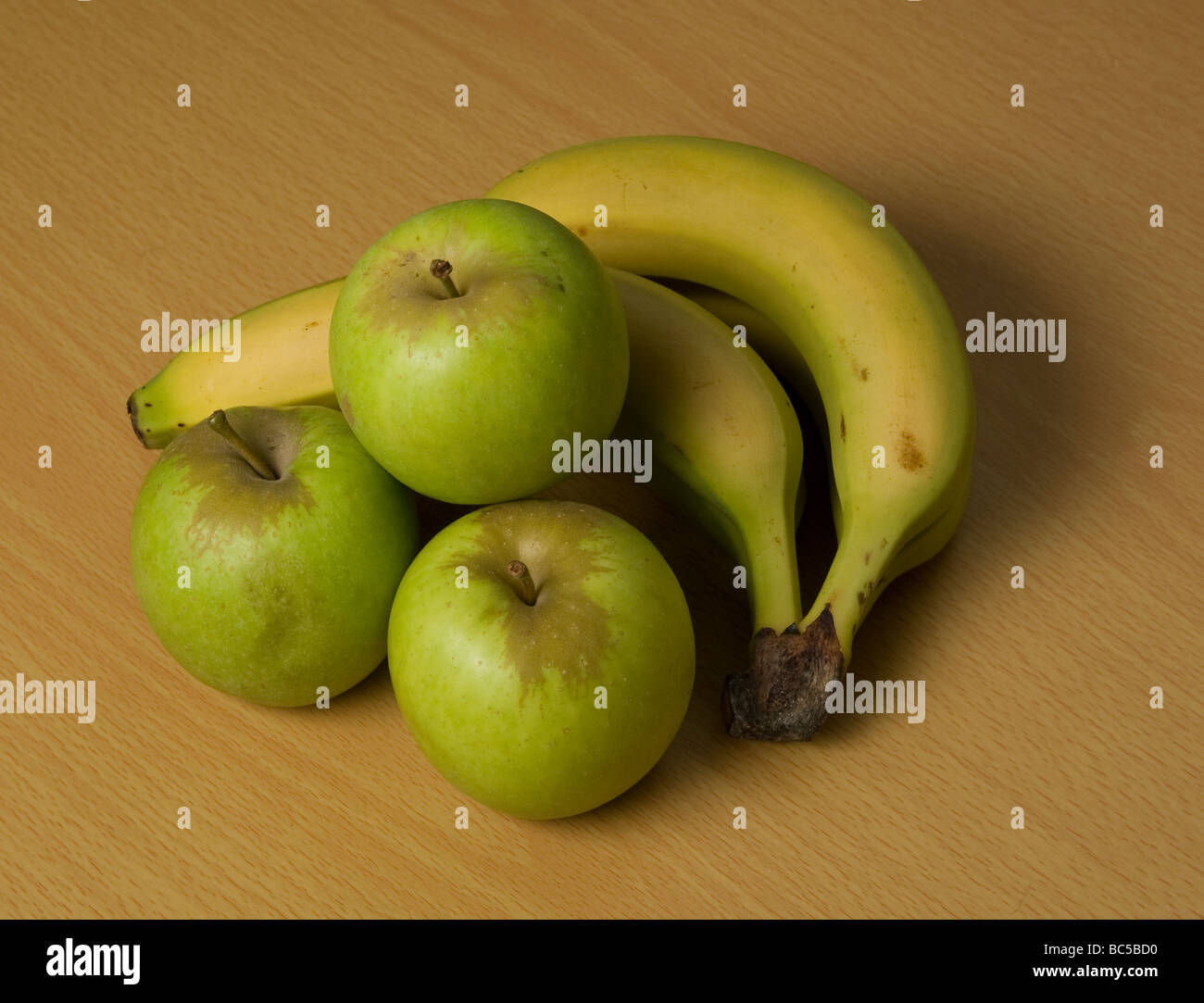 Bananas And Apple Background