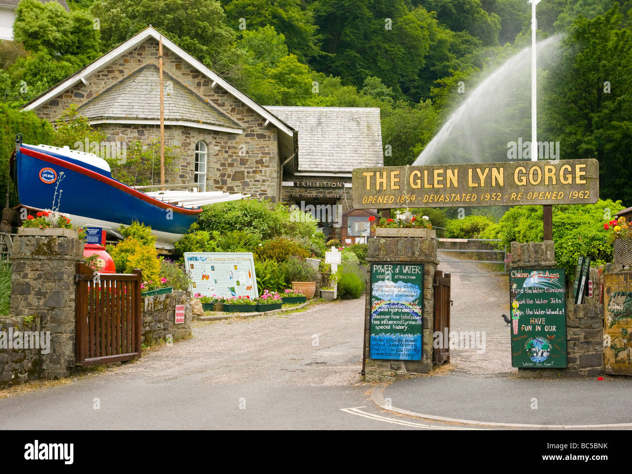 Entrance To The Glen Lyn Gorge Tourist Attraction In Lynmouth North ...