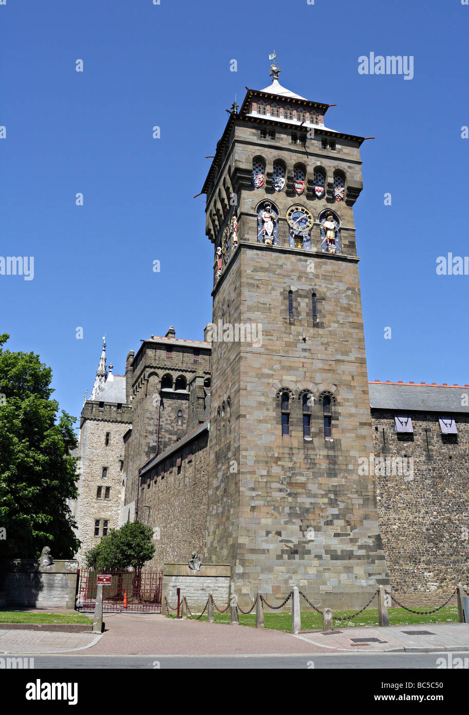 Cardiff Castle Clock Tower High Resolution Stock Photography and Images - Alamy