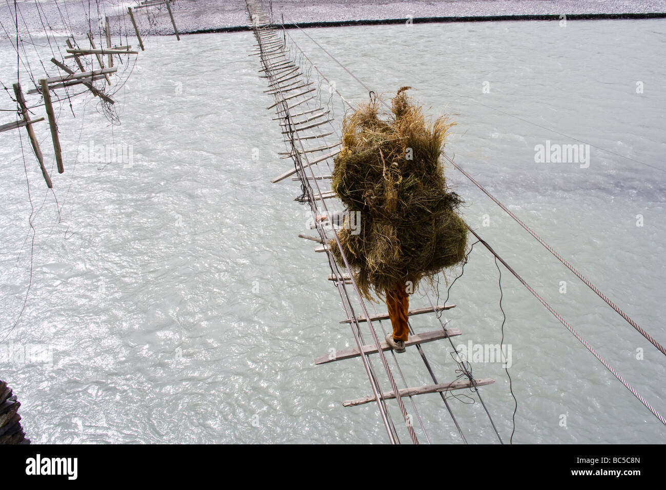 Pakistan hunza river crossing hi-res stock photography and images - Alamy