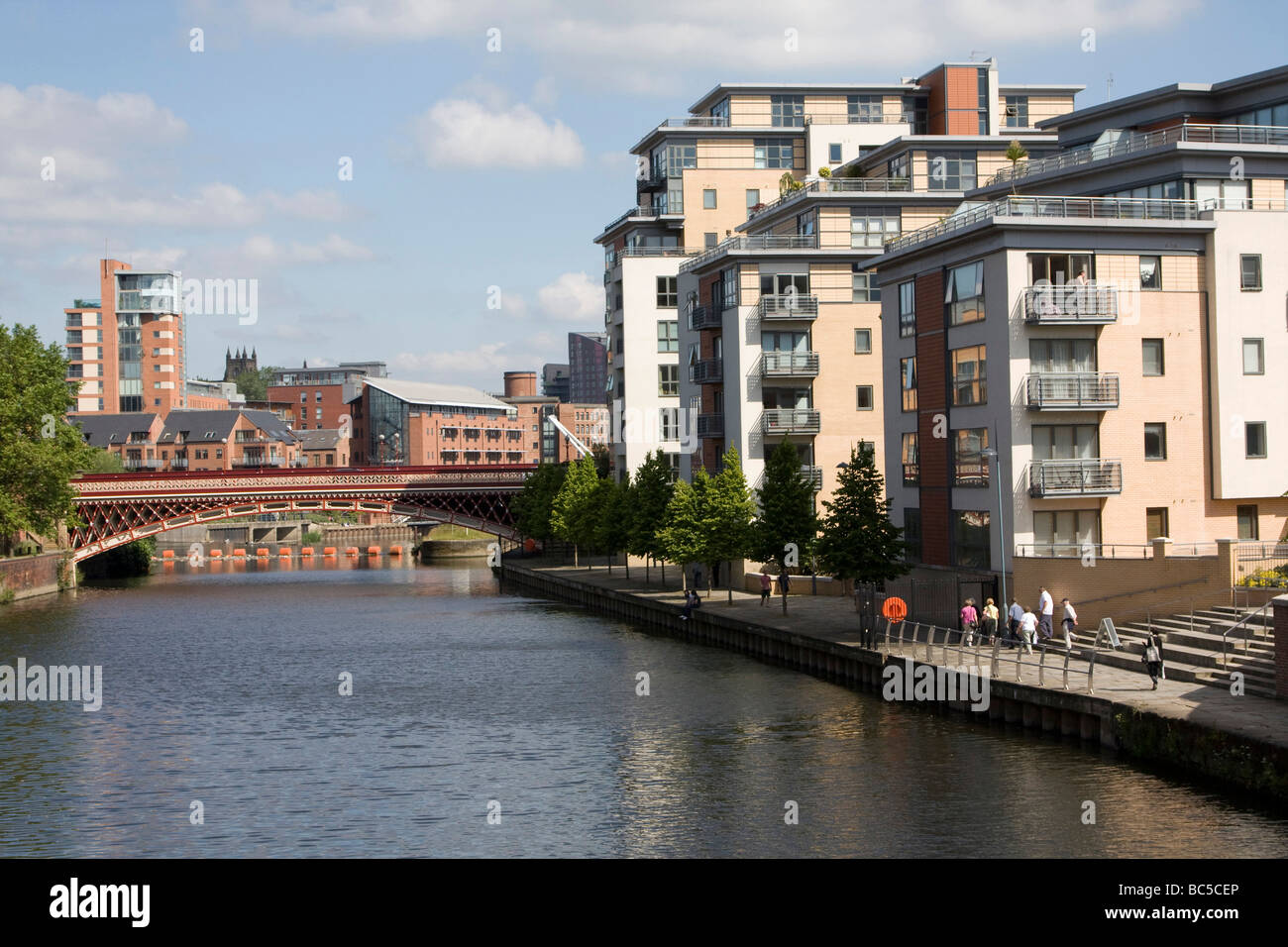 river aire Leeds city centre West Yorkshire England uk gb Stock Photo ...